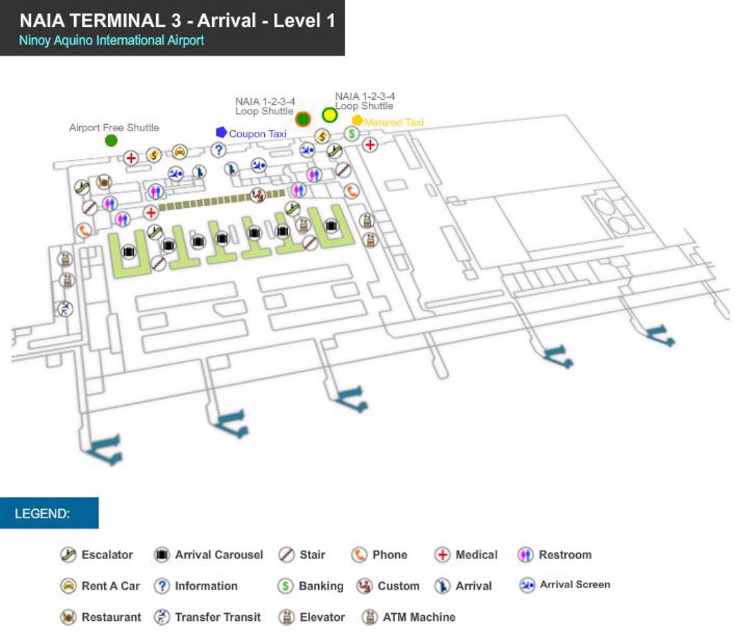Ninoy Aquino Airport Map (MNL) - Printable Terminal Maps, Shops, Food ... Ninoy Aquino Airport Map (MNL) - Printable Terminal Maps, Shops, Food ...