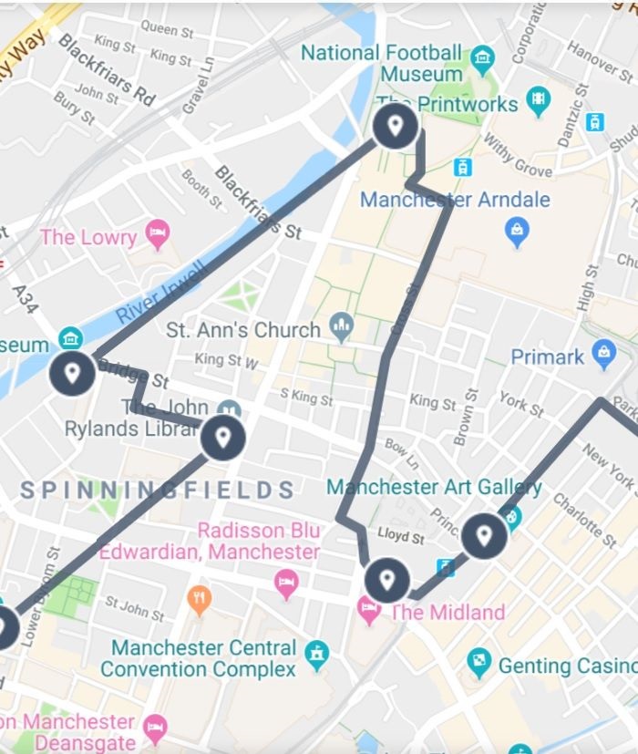 Manchester Attractions Map PDF - FREE Printable Tourist Map Manchester ...