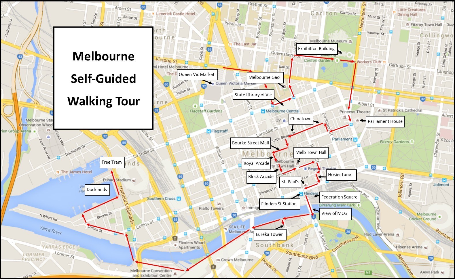 Melbourne Hop On Hop Off | Bus Tour Route Map | Combo Deals 2020 ...